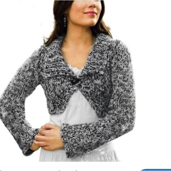 Next Era Couture | Sweaters | Chic Gray Knit Shrug | Poshmark
